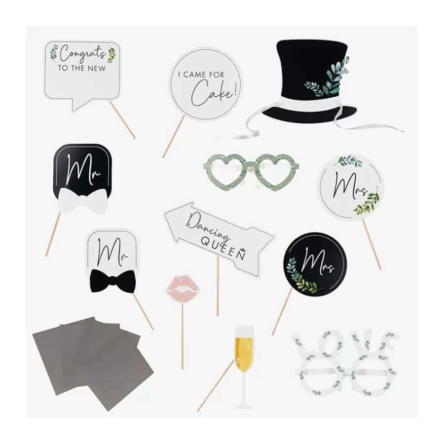 Photo Booth Props - Sage Wedding personalised | Αξεσουάρ Γάμου